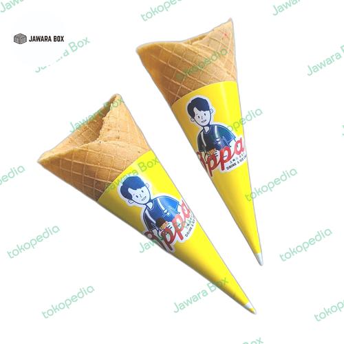Promo Custom Sleeve Cone Papercone Eskrim Custom Kertas Cone Waffle ...