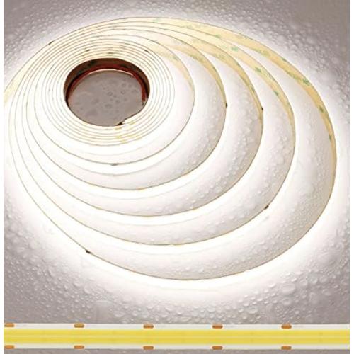 Jual cob led strip dim 5000k putih 24v 5m cri90 premium dotless ip20 ...