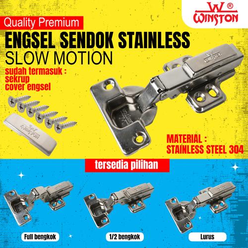 Jual Engsel Sendok Lurus WS304 Winston Slow Motion Seperti Hafele ...