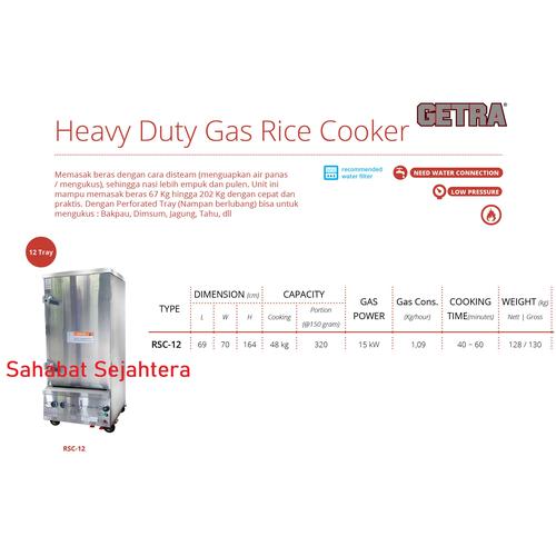 Jual HEAVY DUTY RICE COOKER GETRA RSC-12 Alat Pemasak Nasi - Jakarta ...