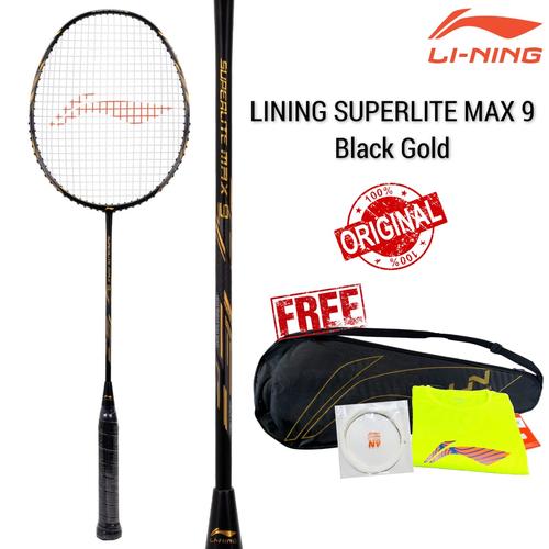 Jual Raket Badminton Lining Superlite Max 9 Black Gold Original - Raket ...