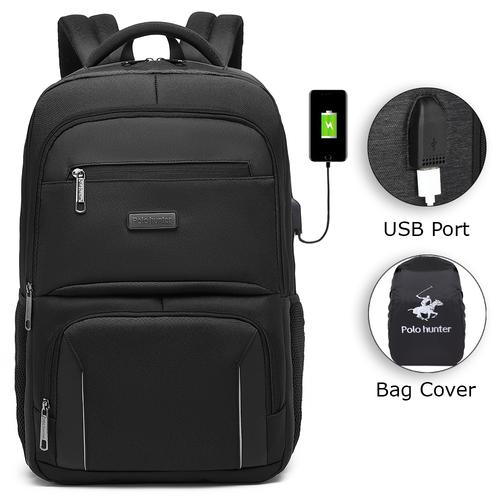 Promo Tas Ransel Laptop Pria Polo Hunter FFC Backpack USB Port Free ...