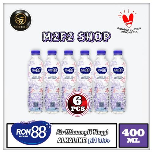 Jual Air Mineral Water Ron 88 Alkaline pH8.8+ Botol Pet - 400 ml (6 Pcs ...