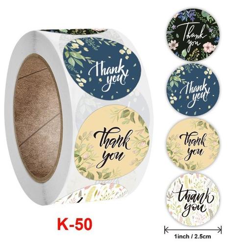 Jual Sticker thank you 500 pcs stiker terimakasih Seal Penutup Bulat ...