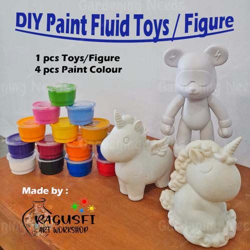 Jual DIY Paint Coloring Fluid Bear / Toys / Figure Set Mewarnai - Kota ...