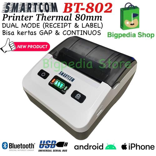 Jual Printer Thermal 80mm SMARTCOM BT-802 DUAL MODE (RECEIPT dan LABEL ...