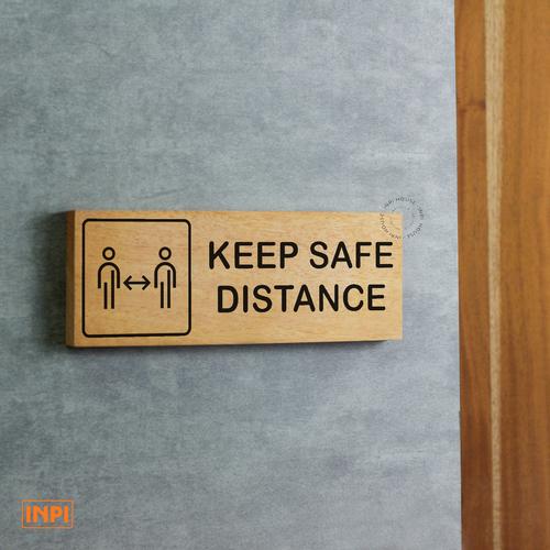 Jual keep safe distance signage system - papan penanda jaga jarak ...