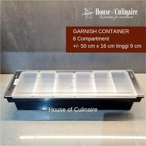 Jual Garnish Container 6 Compartment Condiment Holder Tempat Garnish ...
