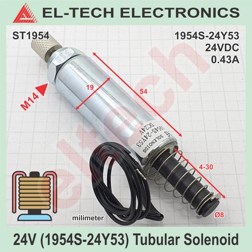 Jual 12V 24V Tubular Solenoid Selenoid Tube Tabung Push Pull Dorong ...