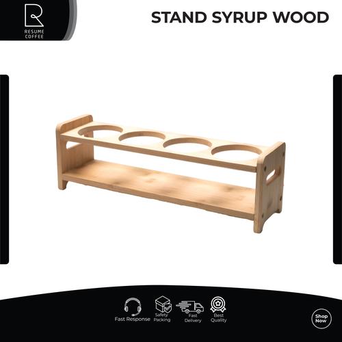 Jual Stand Syrup / Rak botol kayu tempat syrup - 3 Hole - Jakarta ...