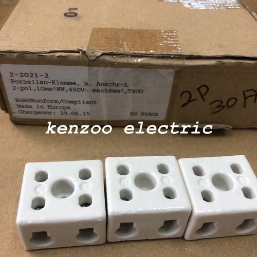Jual Terminal keramik 2p 30a made in europe / terminal proslen 2p 30a ...