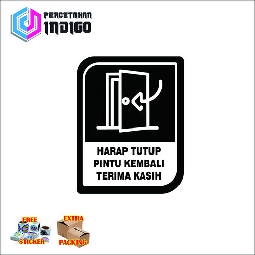 Jual sign papan akrilik acrylic harap tutup pintu kembali type k - Kab ...