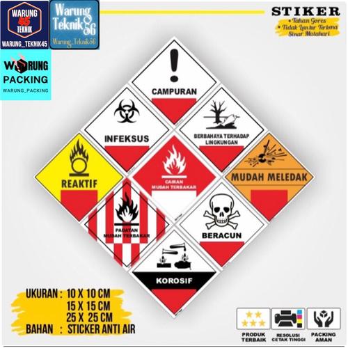 Jual Stiker Label Tanda Simbol Limbah B3 Stiker Bahan Berbahaya Beracun ...
