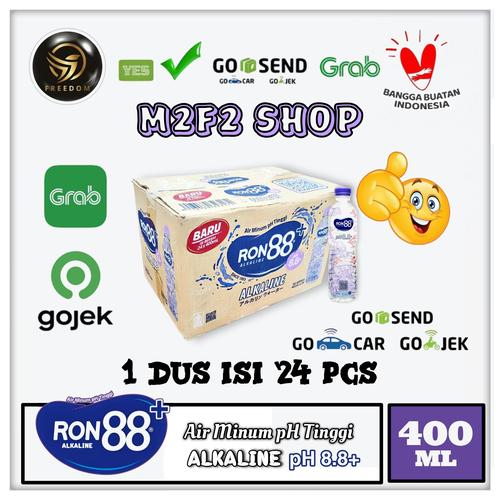 Jual Air Mineral Ron 88 Alkaline pH8.8+ Pet - 400 ml Karton (Gosend/Grab) - Jakarta Pusat - M2F2 ...
