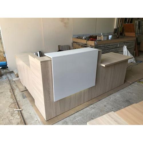 Jual meja resepsionis kantor minimalis hpl custom jakarta - Jakarta ...