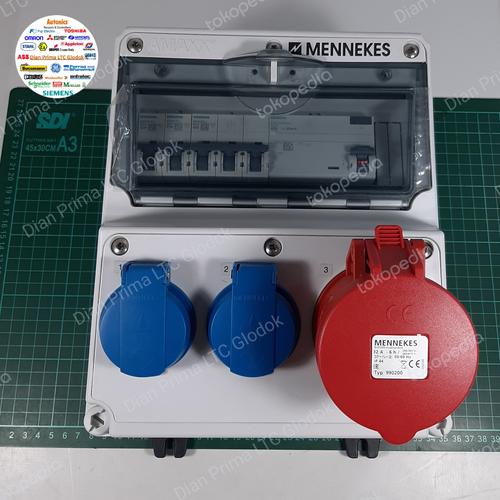 Jual Mennekes CEE-Socket combination wall mount IP44 920015 1×32A 5p 2× ...