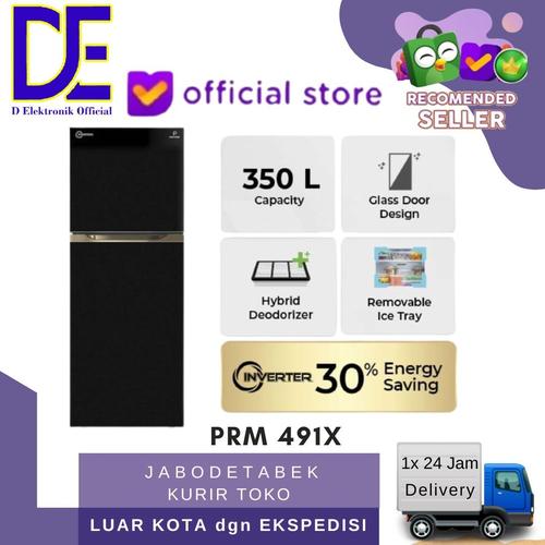 Promo Kulkas 2 Pintu Polytron Belleza PRM 491X Inverter Big 350 Liter ...