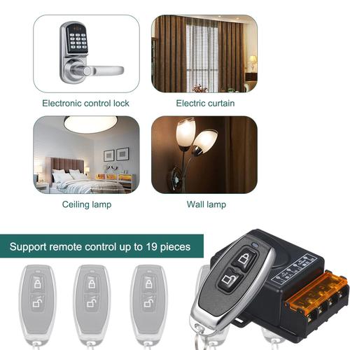 Jual Remote control saklar ON/OFF relay switch AC 220 DC 12V 1CH - DC ...