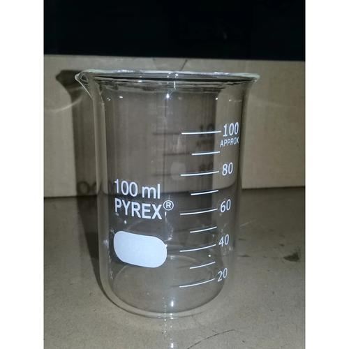 Jual BEAKER GLASS gelas ukur low form PYREX RRC kapasitas 100 mL - Kota ...