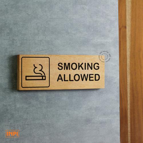 Jual signage smoking allowed - sign smoking area - wall sign -door sign ...