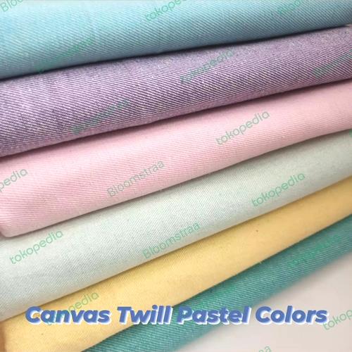 Jual Kanvas Twill Pastel Color Canvas Fabric Kain Bahan Katun Soft ...
