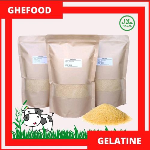 Jual Gelatine Powder/Gelatin Bubuk Sapi Premium Import Halal MUI 1 Kg ...