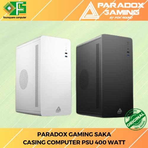 Jual Casing Komputer Paradox Gaming Saka PSU Paradox 400W White Black ...