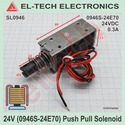 Jual 24V Solenoid Selenoid Push Pull Dorong Tarik - 24V Ø9mm - Kota ...