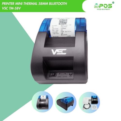 Jual Printer mini thermal 58mm bluetooth merk VSC TM-58V - hitam ...