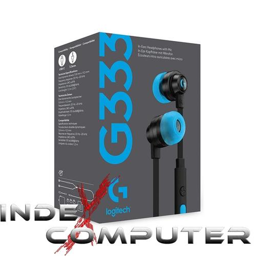 Jual Logitech G333 Gaming Earphone / In-Ears Headphone with Mic - Kota ...