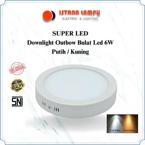 Jual Super Led Downlight Outbow bulat Led 6W Putih/Kuning - Kota ...