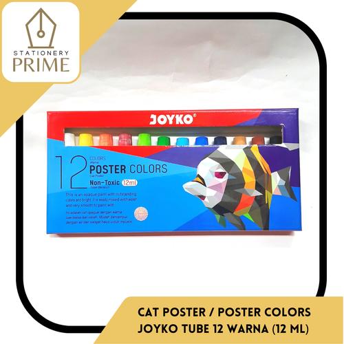 Jual Cat Poster Joyko / Poster Colors JOYKO Tube 12 Warna (12 ml ...