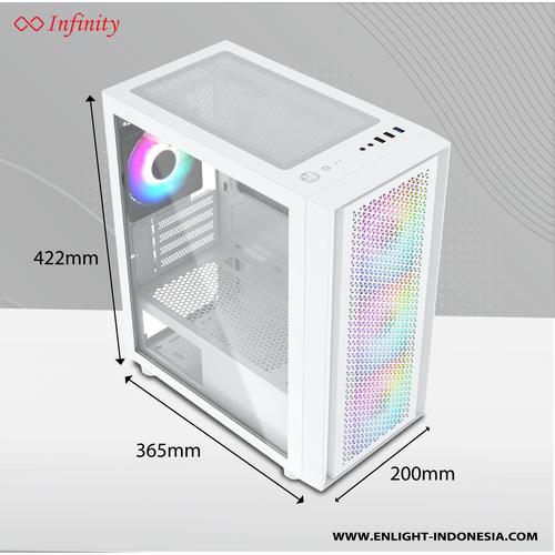 Jual Casing PC Infinity HORUS V2 M-ATX, ITX - Putih - Kota Bandung ...