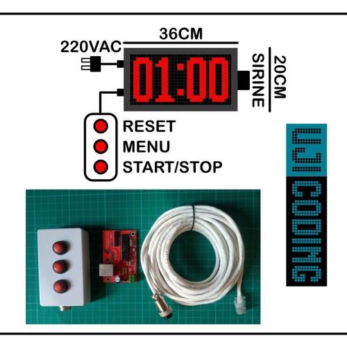 Jual Modul Controller Display Timer Stopwatch Counter Down Panel P10 ...