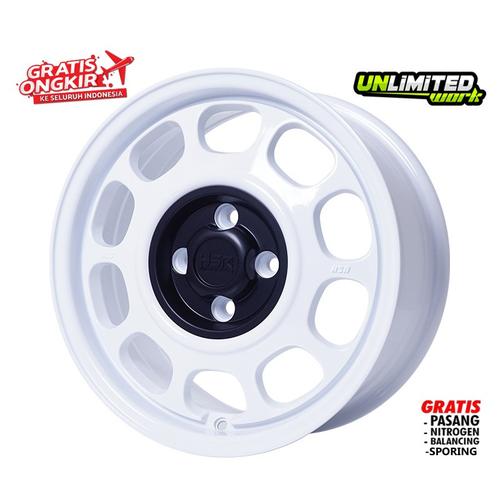 Jual VELG RACING HSR KLG R15 UTK 4X100 ET42 WHITE SWIFT KARIMUN SIRION ...
