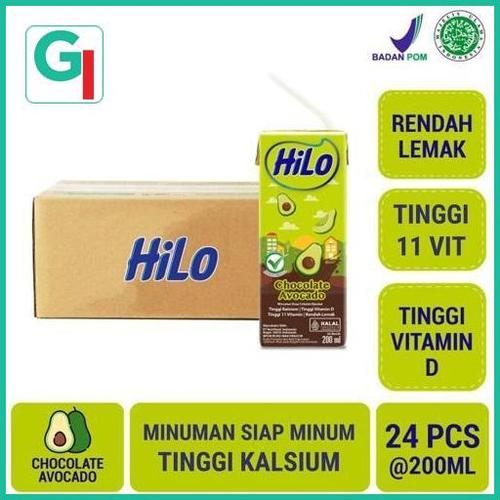 Jual 1 Karton - HiLo UHT Chocolate Avocado Ready to Drink 200ml ...