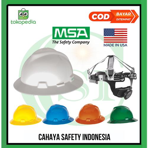 Jual Helm Safety Proyek MSA V-Gard Full Brim Fastrack Original USA ...