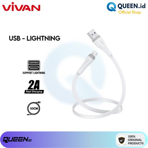 Jual VIVAN SL30S Kabel Data Charger USB To Lightning iPhone 30cm 2A ...