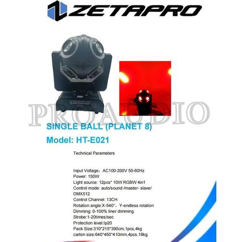 Jual Moving Ball Zetapro Lighting Single Ball 8 Planet LED Beam Laser ...