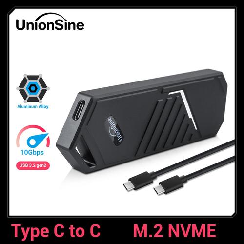 Jual UnionSine RGB SSD Enclosure M.2 NVMe Case USB 3.2 Type C 10Gbps ...