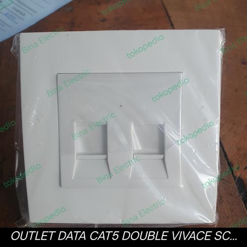Jual Outlet Data Cat5 Double Vivace Schneider KB32RJ5E Stop Double ...