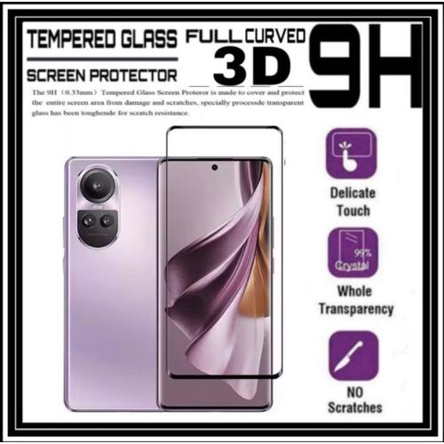 Jual Oppo Reno 10 5G / Reno10 Pro Tempered Glass 3D Curve Full Glue ...