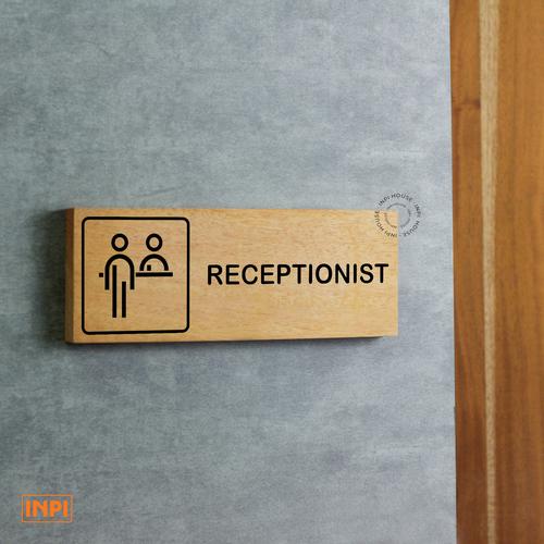 Jual sign system receptionist - penanda meja receptionist - wall ...
