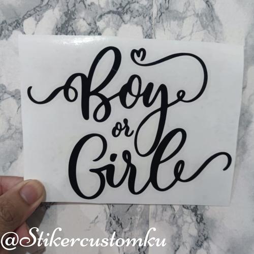 Jual Sticker Balon PVC Boy or Girl Stiker Gender Reveal Balon PVC ...