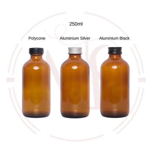 Jual Botol Kaca Amber 250ml / Boston Round / Botol Kopi atau Juice ...