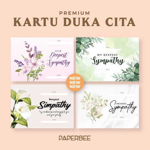 Jual Kartu Ucapan Turut Berduka Cita / Duka / untuk Karangan Bunga ...