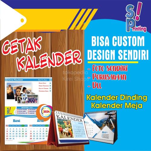 Jual Kalender Kalendar Meja Custom ukuran A5 148x210mm 13lembar ...