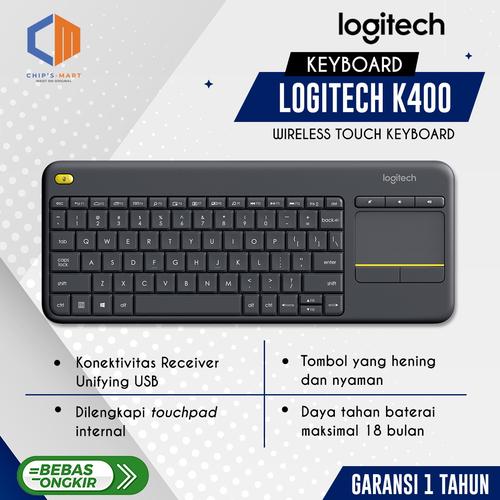 Jual LOGITECH K400 Plus Keyboard Wireless 100% original - Putih ...