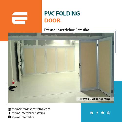 Jual PVC Folding Door - Pintu Lipat PVC (Sistem Rel Atas Bawah) - Putih ...