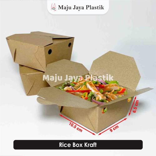 Jual PAPER RICE BOX MEDIUM FOOD PAIL RICE BOWL DUS MAKANAN NASI GORENG ...